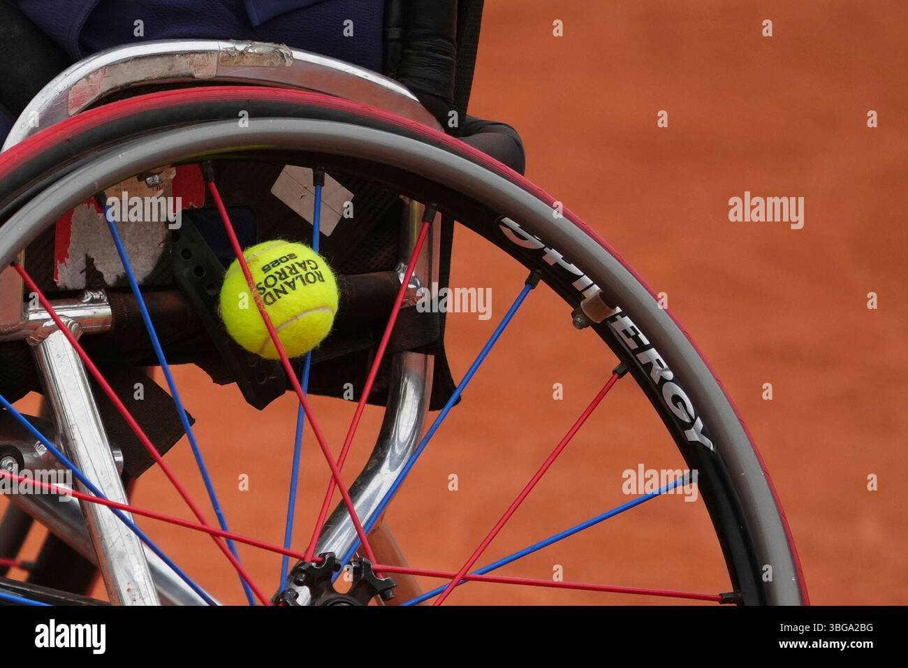 The ball stuck in a wheel of South Africa's Donald Ramphadi as he plays ...