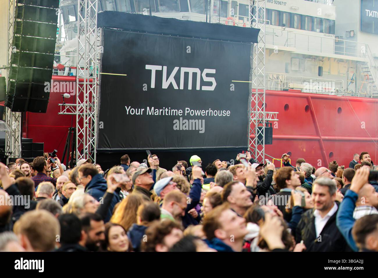 04 June 2025, Schleswig-Holstein, Kiel: The new Thyssenkrupp Marine ...