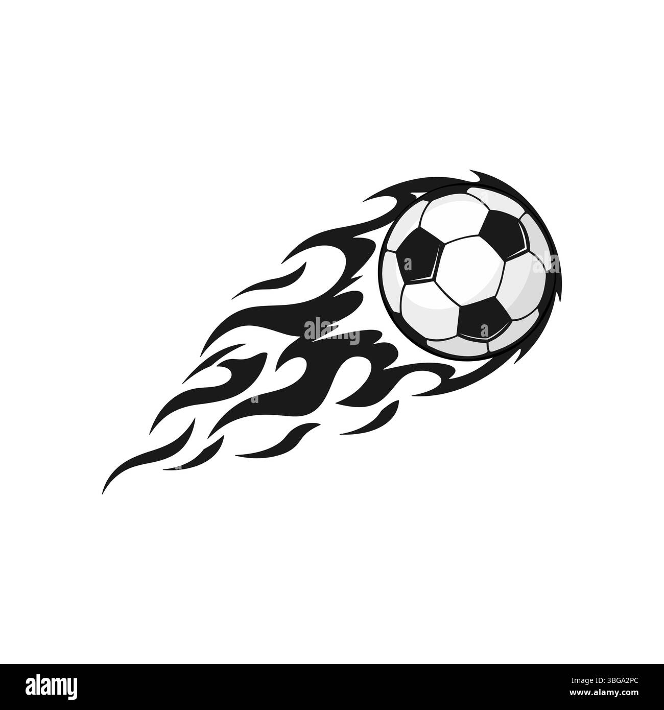 Flaming soccer football ball illustration Stock Vector Image & Art - Alamy