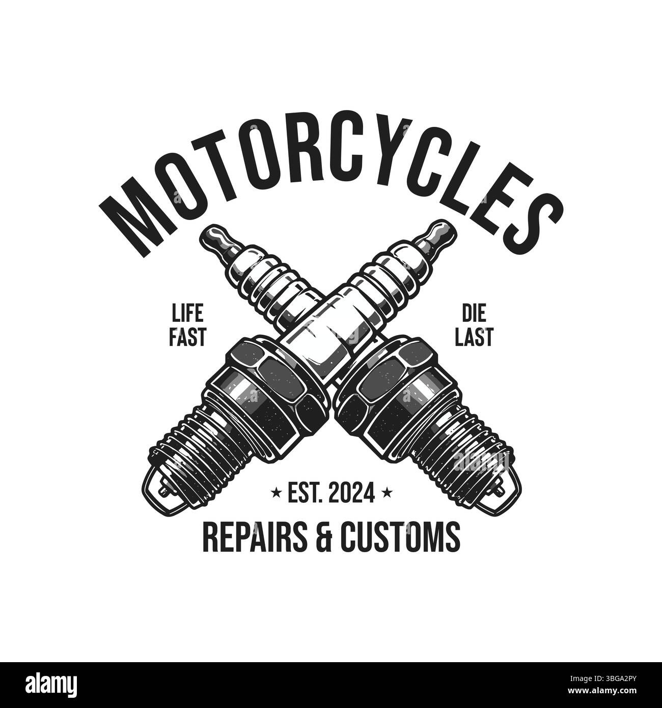 Vintage custom motorcycle emblems, labels, badges, logos, prints ...