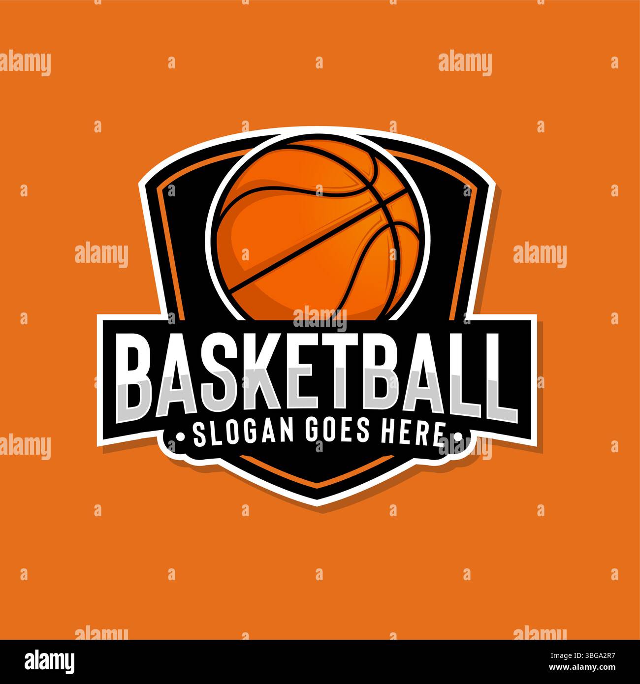 Basketball logo design template, basketball team emblem Stock Vector ...
