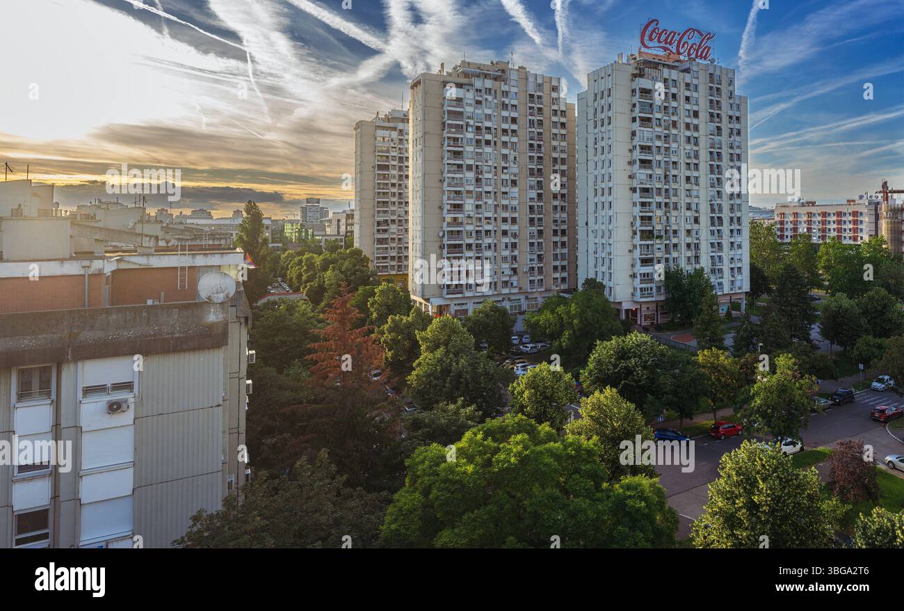 New Belgrade, Serbia - May 30, 2025: Architecture, lifestyle and ...