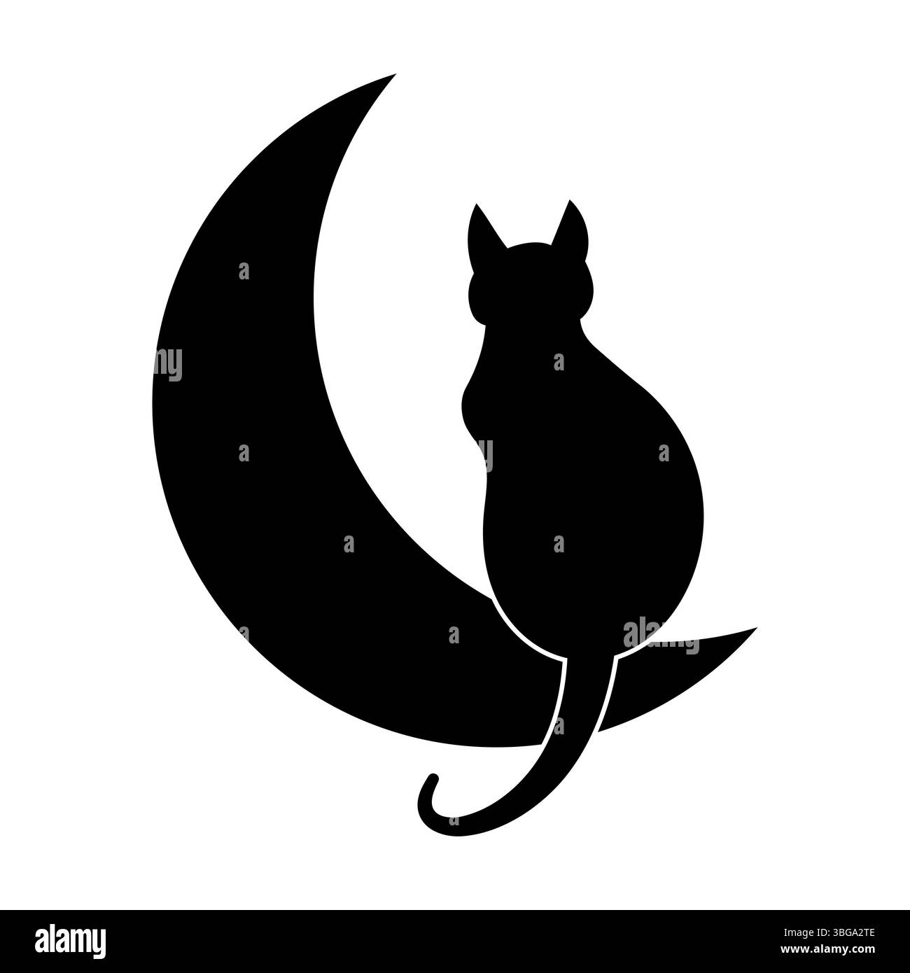 Cat minimalist art Stock Vector Images - Alamy