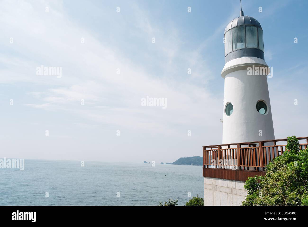 Haeundae Dongbaekseom island lighthouse in Busan, Korea Stock Photo - Alamy