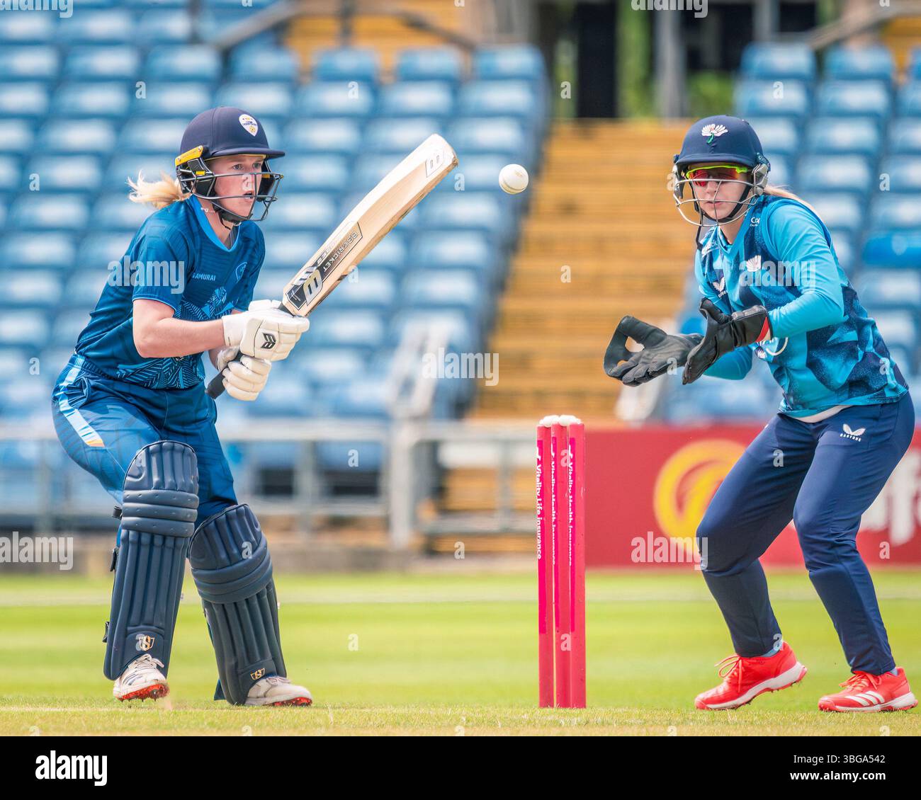 Action from Yorkshire CCC Women v Derbyshire Falcons. Headingley ...