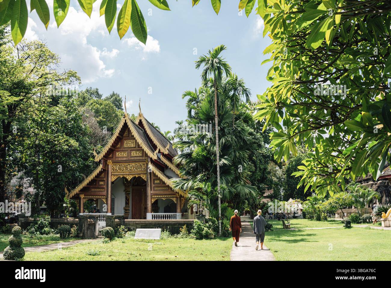 Old town Wat Chiang Man temple in Chiang Mai, Thailand, Asia Stock Photo - Alamy