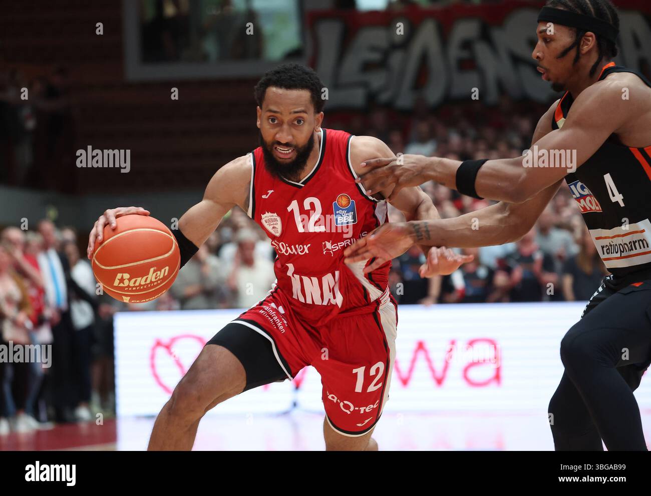 04 June 2025, Bavaria, Würzburg: Basketball: Bundesliga, Würzburg ...