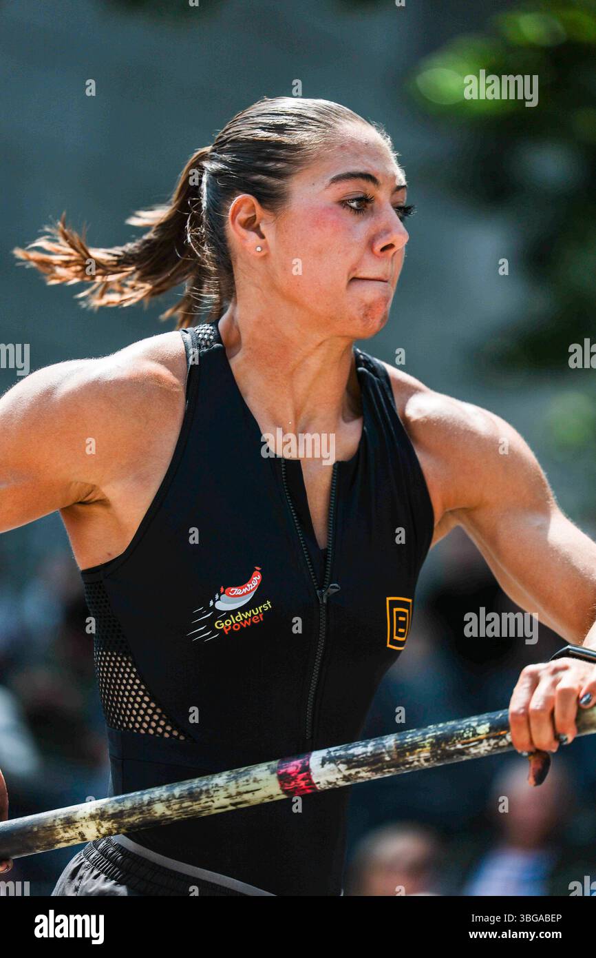 Bachmann Lea (Schweiz)am 04.06.2025 beim NetAachen Domspringen 2025 auf dem Katschhof in Aachen ...