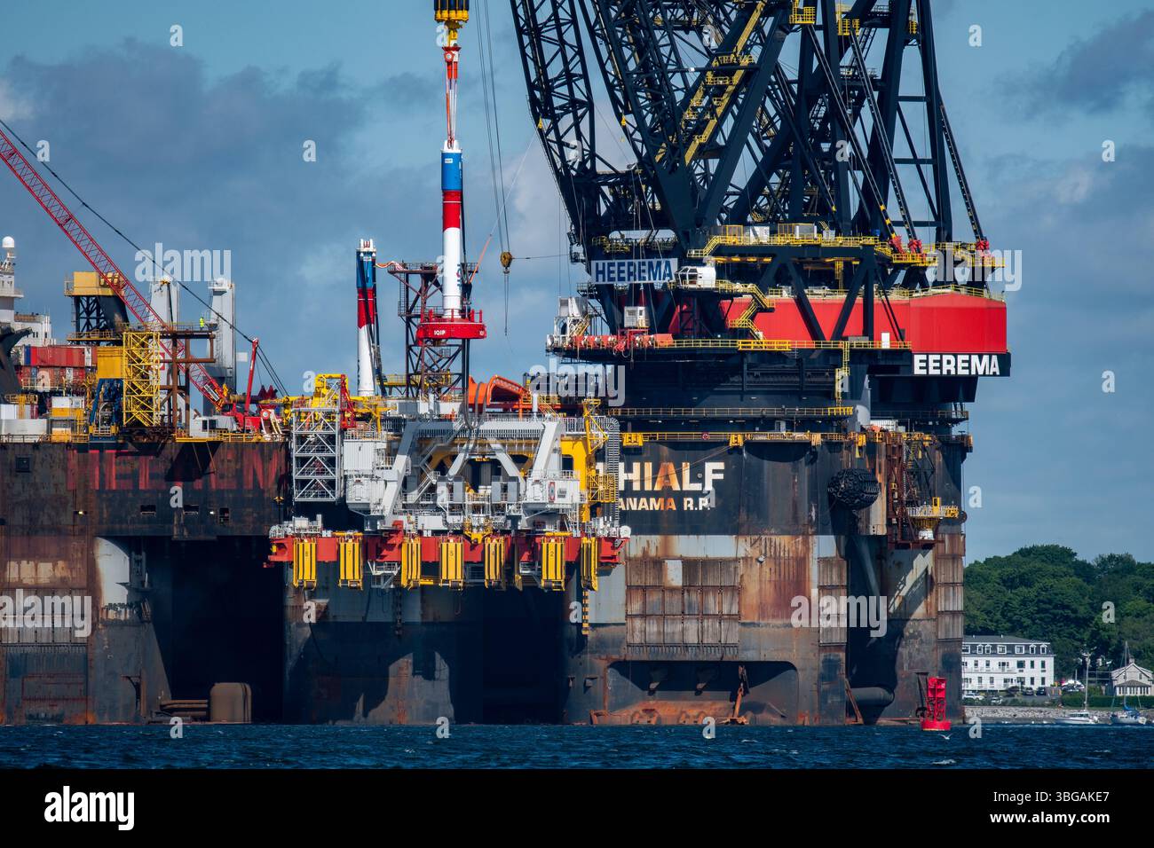 SSCV Thialf. May 2025 Newport Rhode Island. The ultra large semi ...