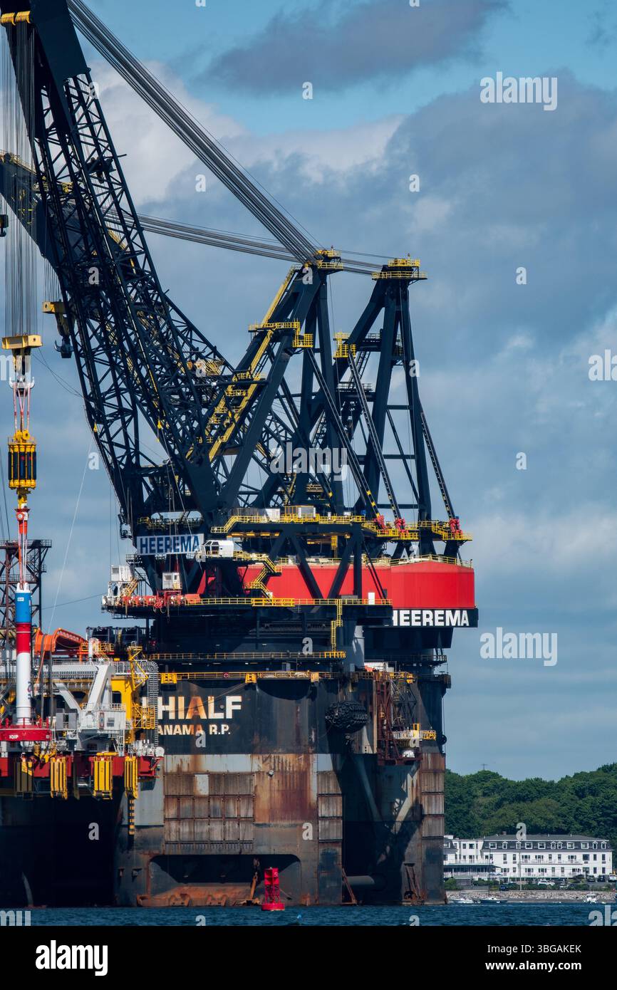 SSCV Thialf. May 2025 Newport Rhode Island. The ultra large semi ...