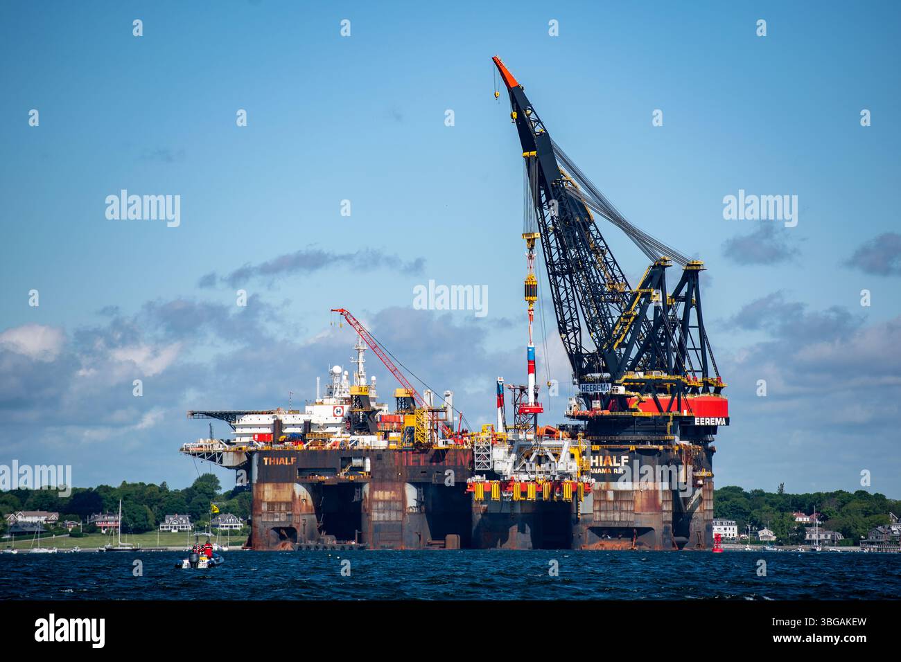 SSCV Thialf. May 2025 Newport Rhode Island. The ultra large semi ...