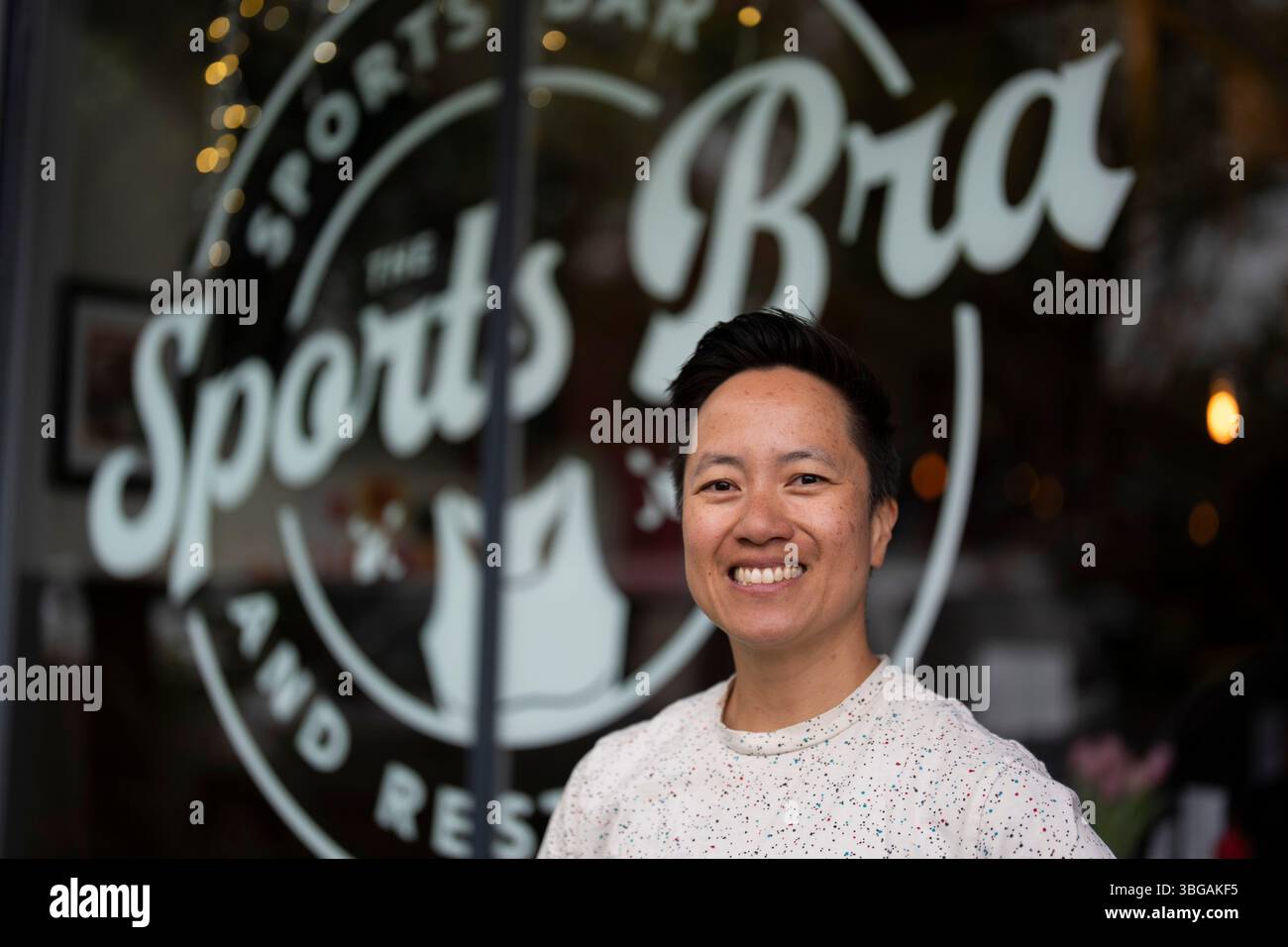 FILE - The Sports Bra founder and CEO Jenny Nguyen poses for a photo at ...