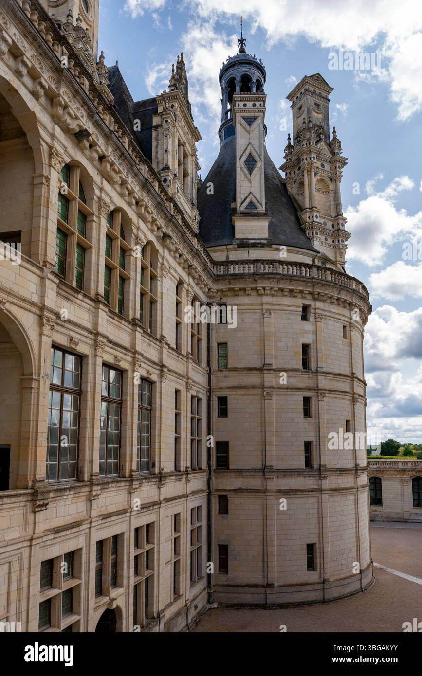 Majestic Chambord Castle reveals intricate Renaissance roofline with ...