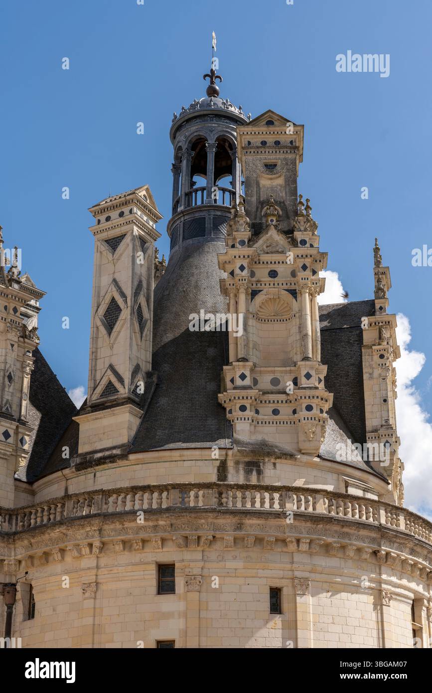 Imposing medieval towers with distinctive conical roofs dominate ...