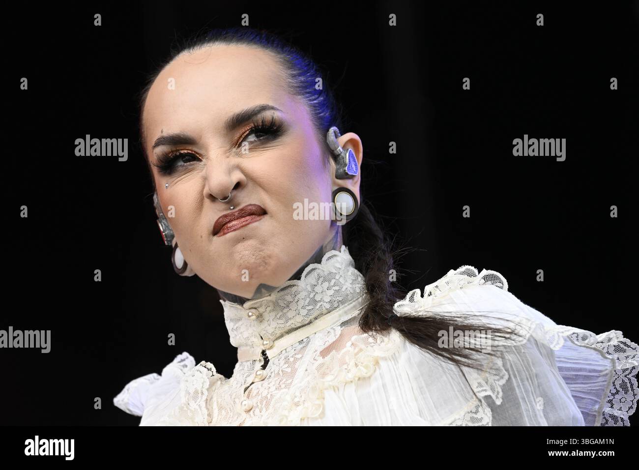 Solvesborg, Sweden. 4th June, 2025. Jinjer from Ukraine with singer ...