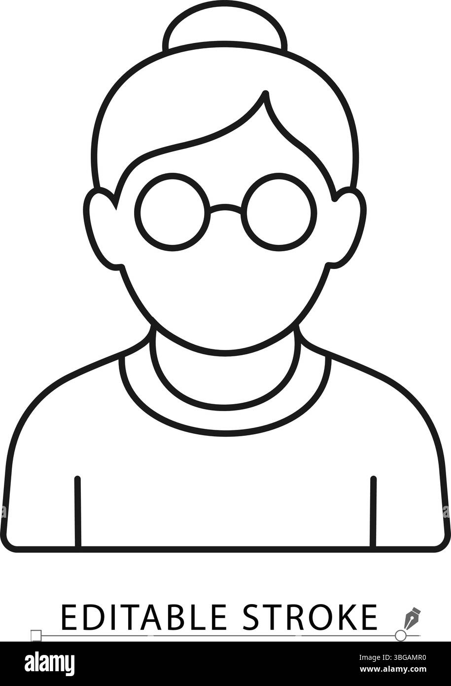 Old woman glasses on Black and White Stock Photos & Images - Alamy