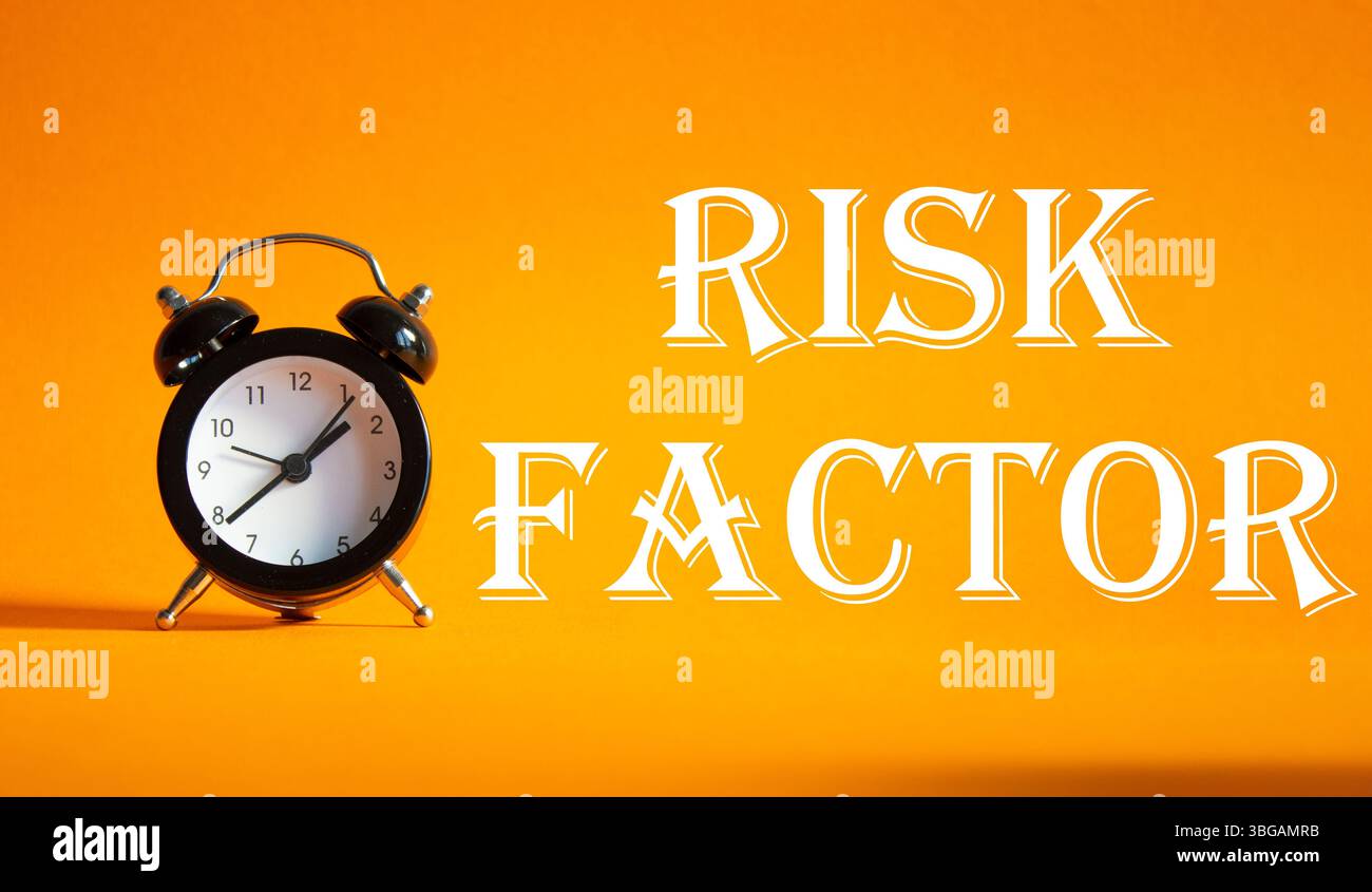 Risk Factor symbol. Concept words Risk Factor on Beautiful orange ...