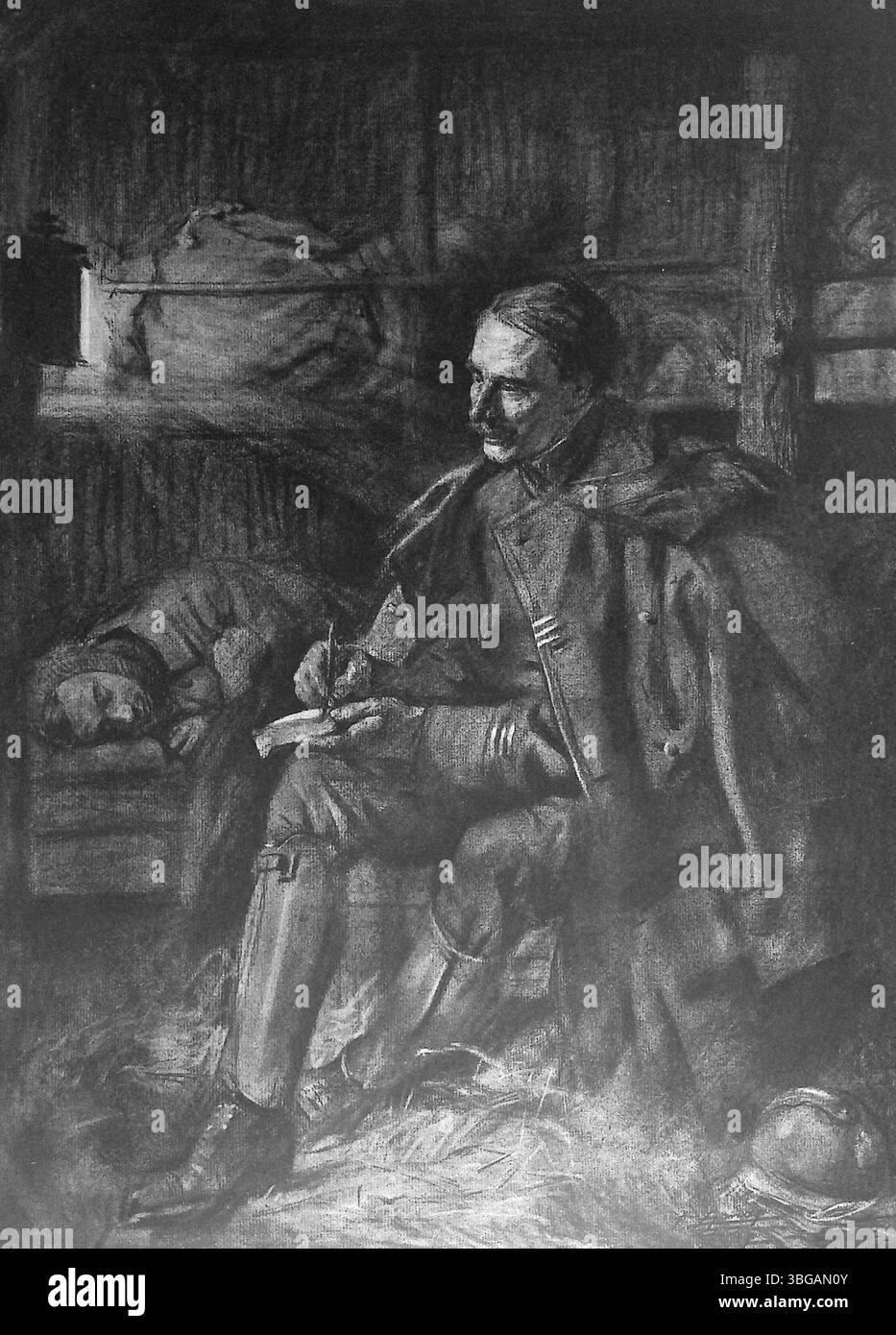 Soldier writing trench hi-res stock photography and images - Alamy