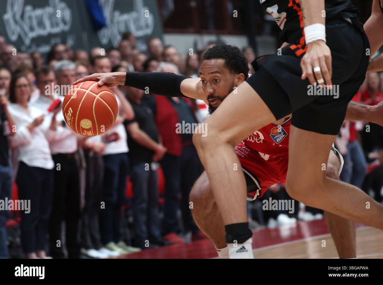 04 June 2025, Bavaria, Würzburg: Basketball: Bundesliga, Würzburg ...