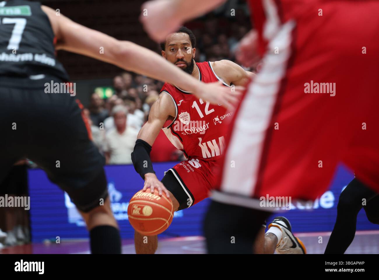 04 June 2025, Bavaria, Würzburg: Basketball: Bundesliga, Würzburg ...