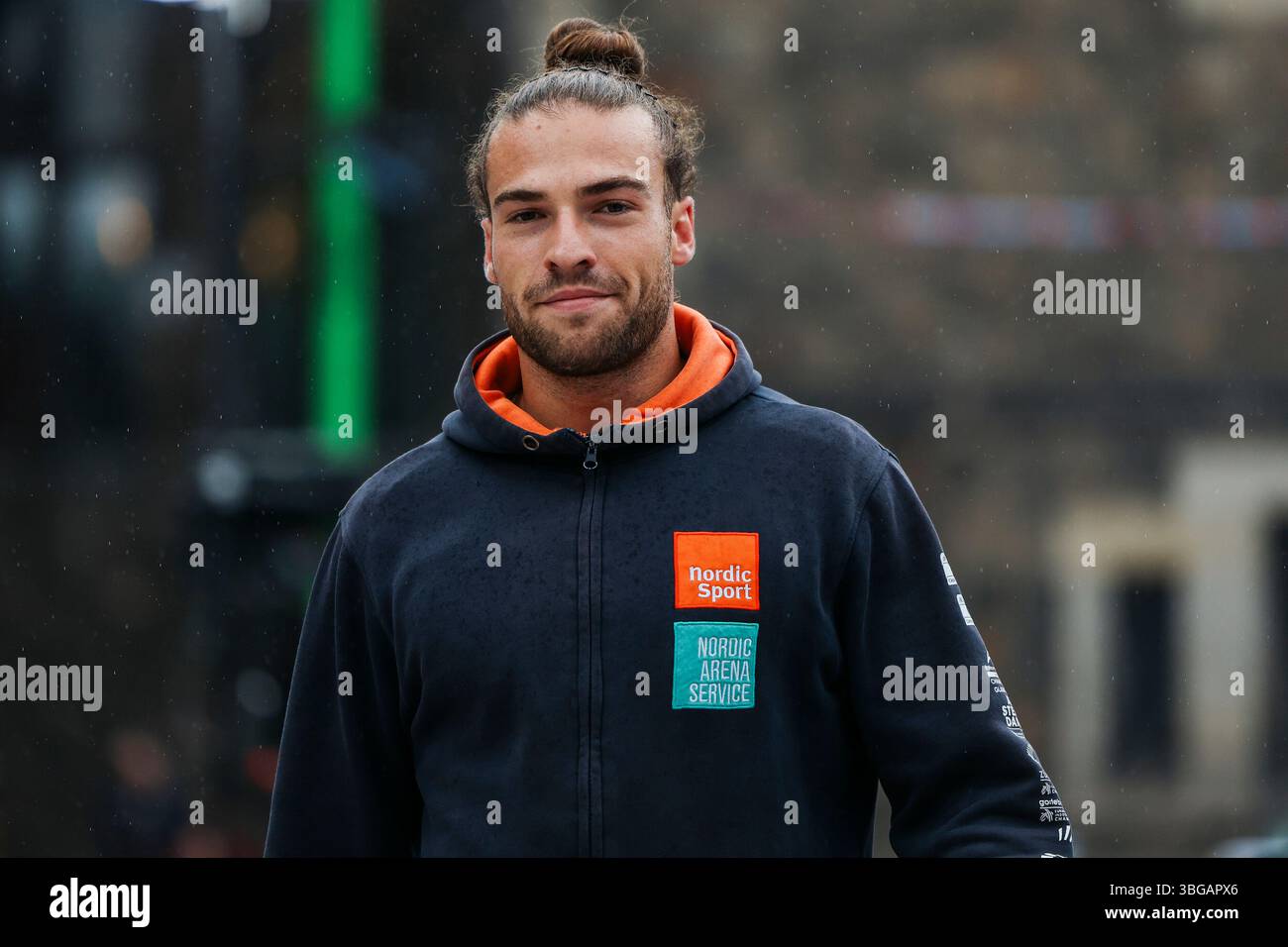 Emig Robin (Frankreich) am 04.06.2025 beim NetAachen Domspringen 2025 auf dem Katschhof in ...