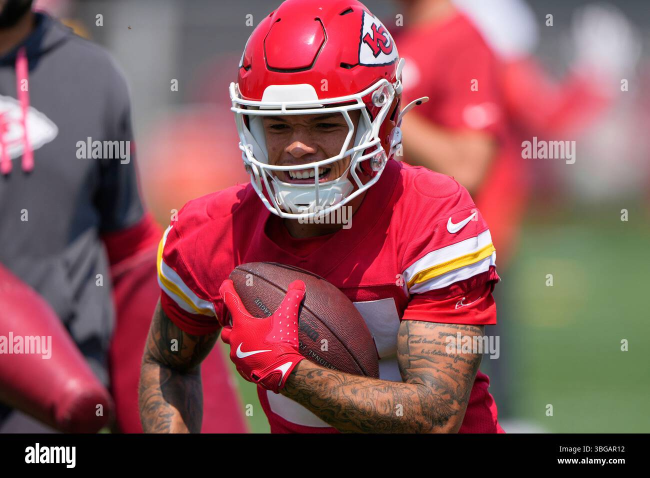 Kansas City Chiefs wide receiver Skyy Moore runs the ball during the ...