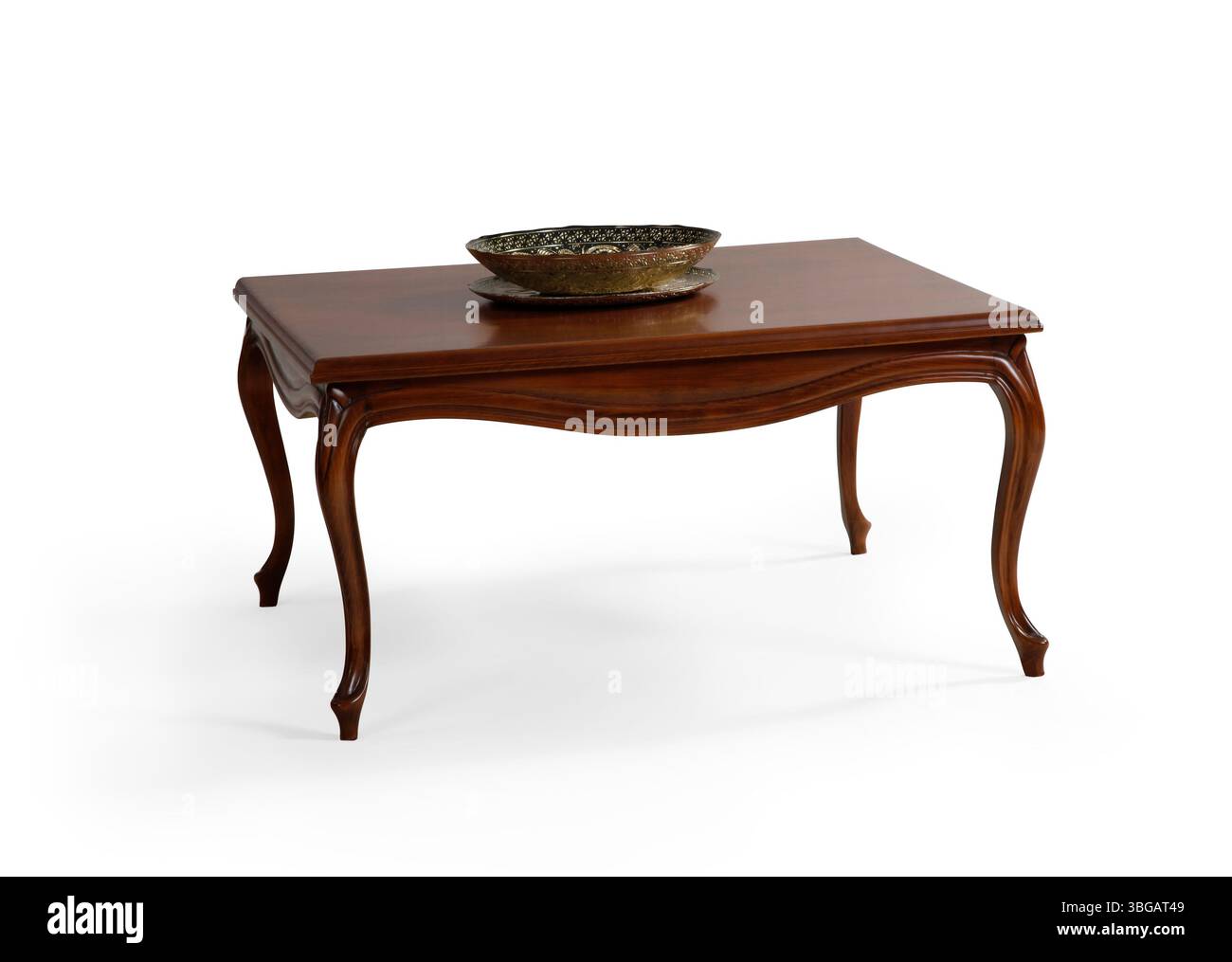 classic coffee table isolated on white background Stock Photo - Alamy