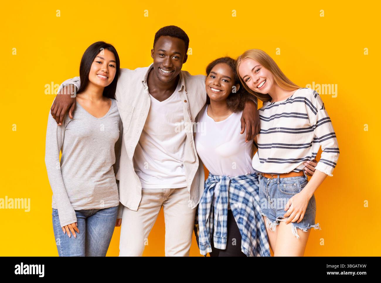 Diverse teenagers embrace hi-res stock photography and images - Alamy