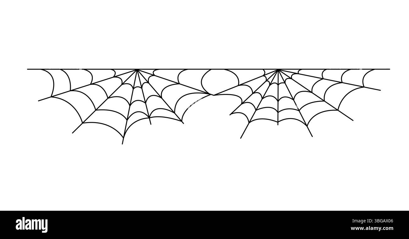 Spider web simple hand drawn outline vector illustration of doodle ...