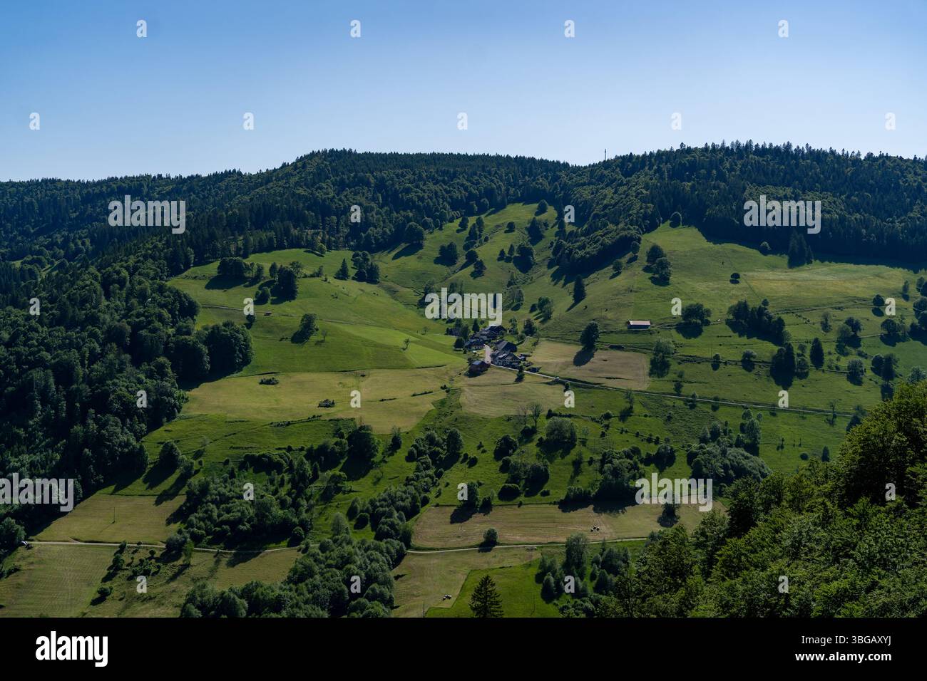 Aerial view valley rolling hills hi-res stock photography and images ...