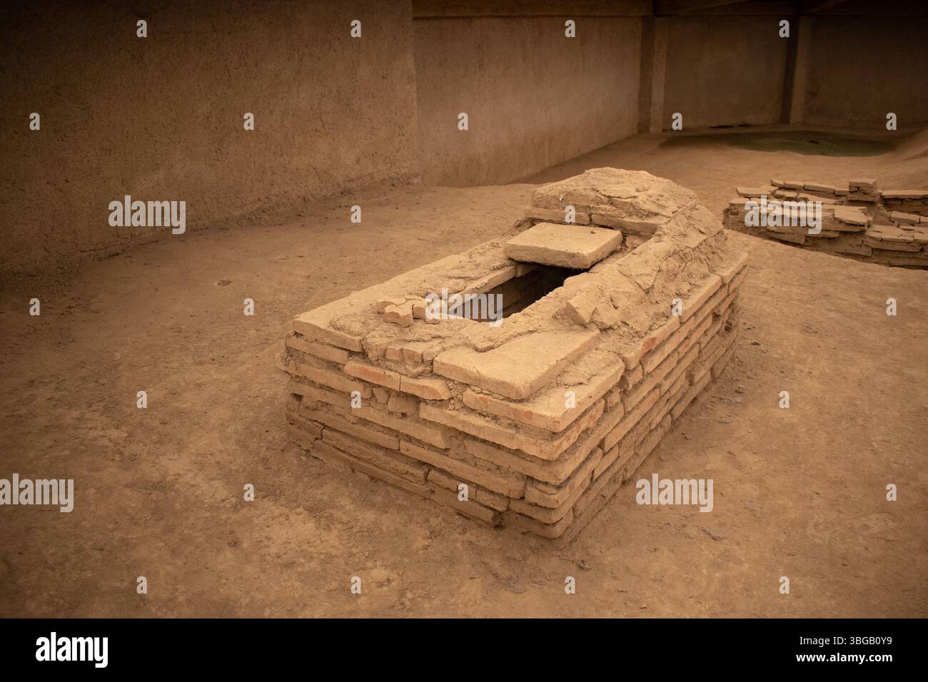 Ruins of mausoleum at Viminacium site near Kostolac, Serbia. Viminacium ...