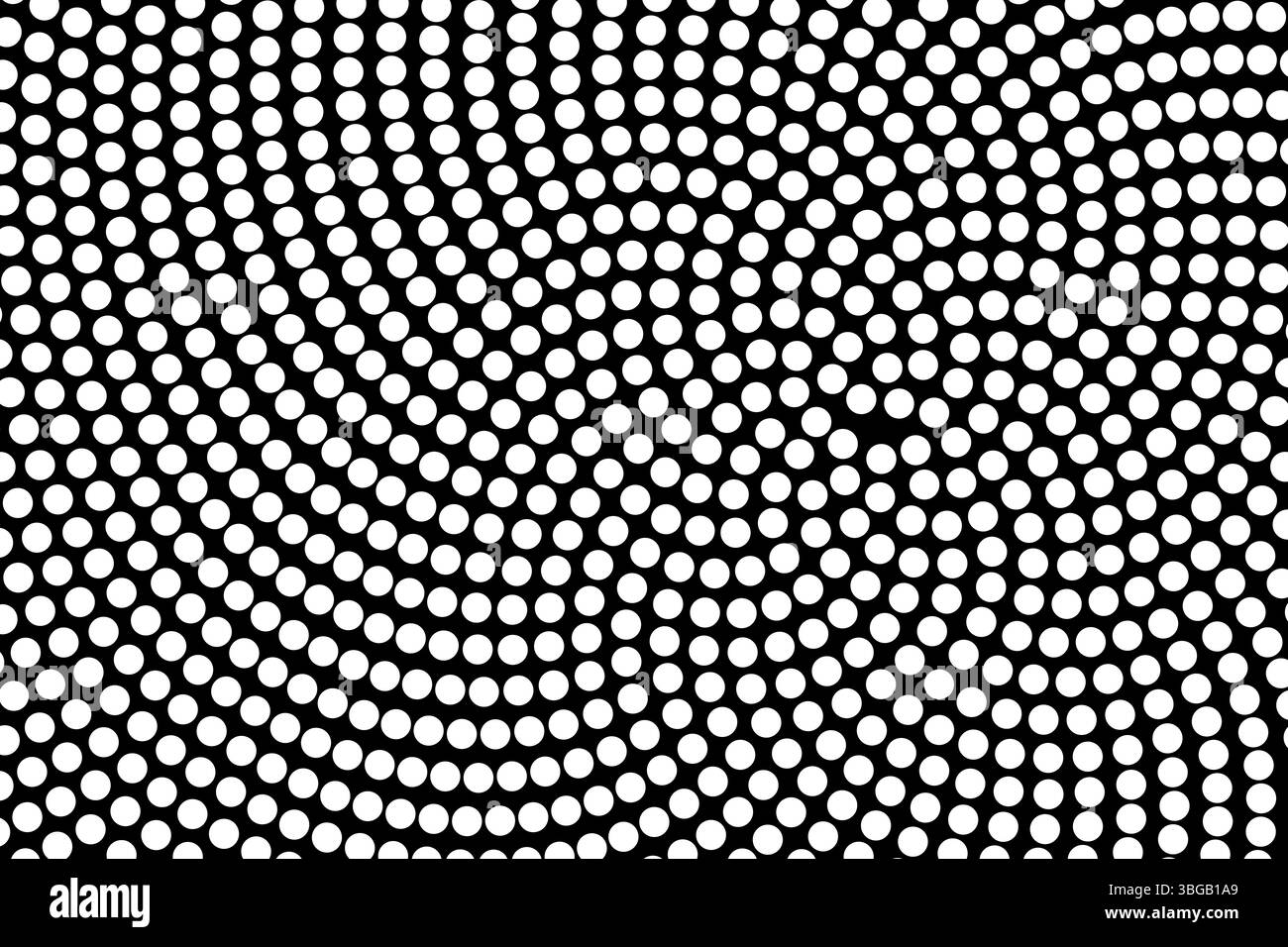 White colored dots in circular phyllotaxis shape. Abstract geometric ...