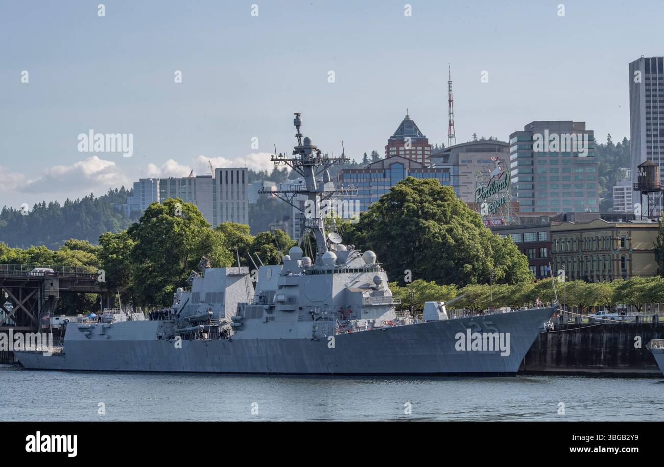 PORTLAND, OREGON (June 3, 2025) – The Arleigh Burke-class guided ...