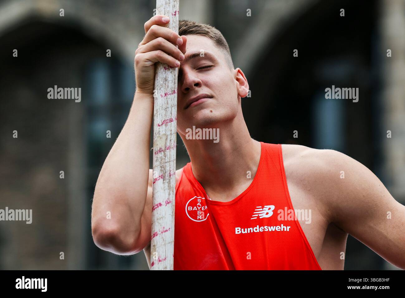 M?ller Hendrik (TSV Bayer 04 Leverkusen) am 04.06.2025 beim NetAachen Domspringen 2025 auf dem ...