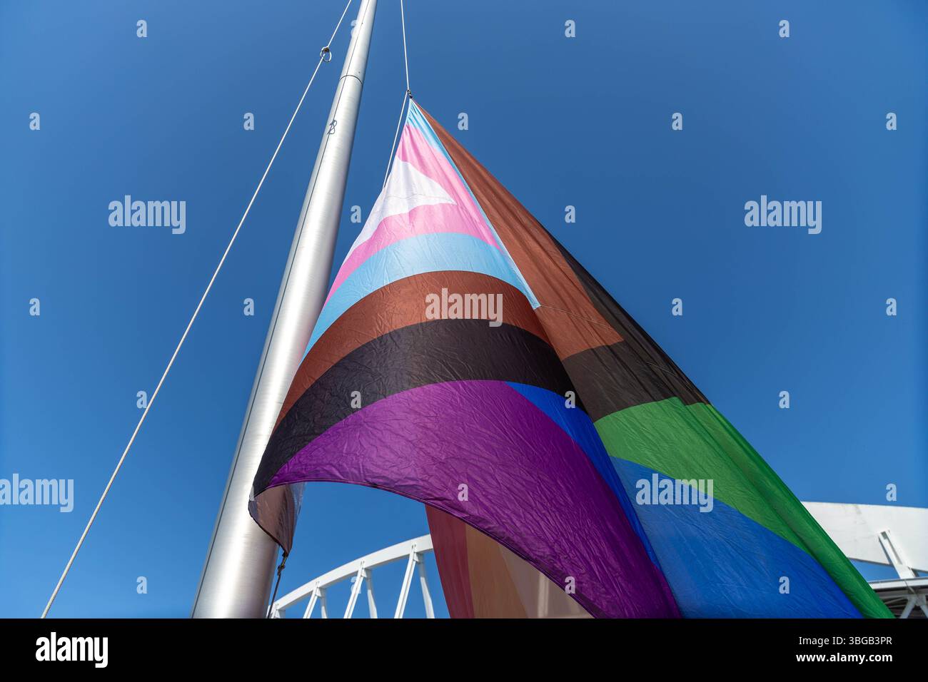 Seattle, Seattle, USA. 3rd June, 2025. PRID FLAG gets raised at the top ...