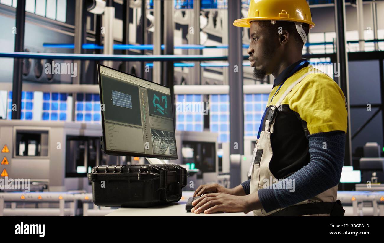 Solar power plant operates hi-res stock photography and images - Alamy