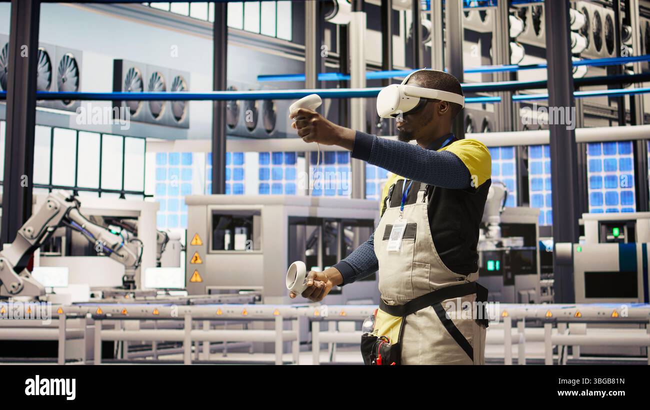 Smart factory specialist using virtual hi-res stock photography and ...