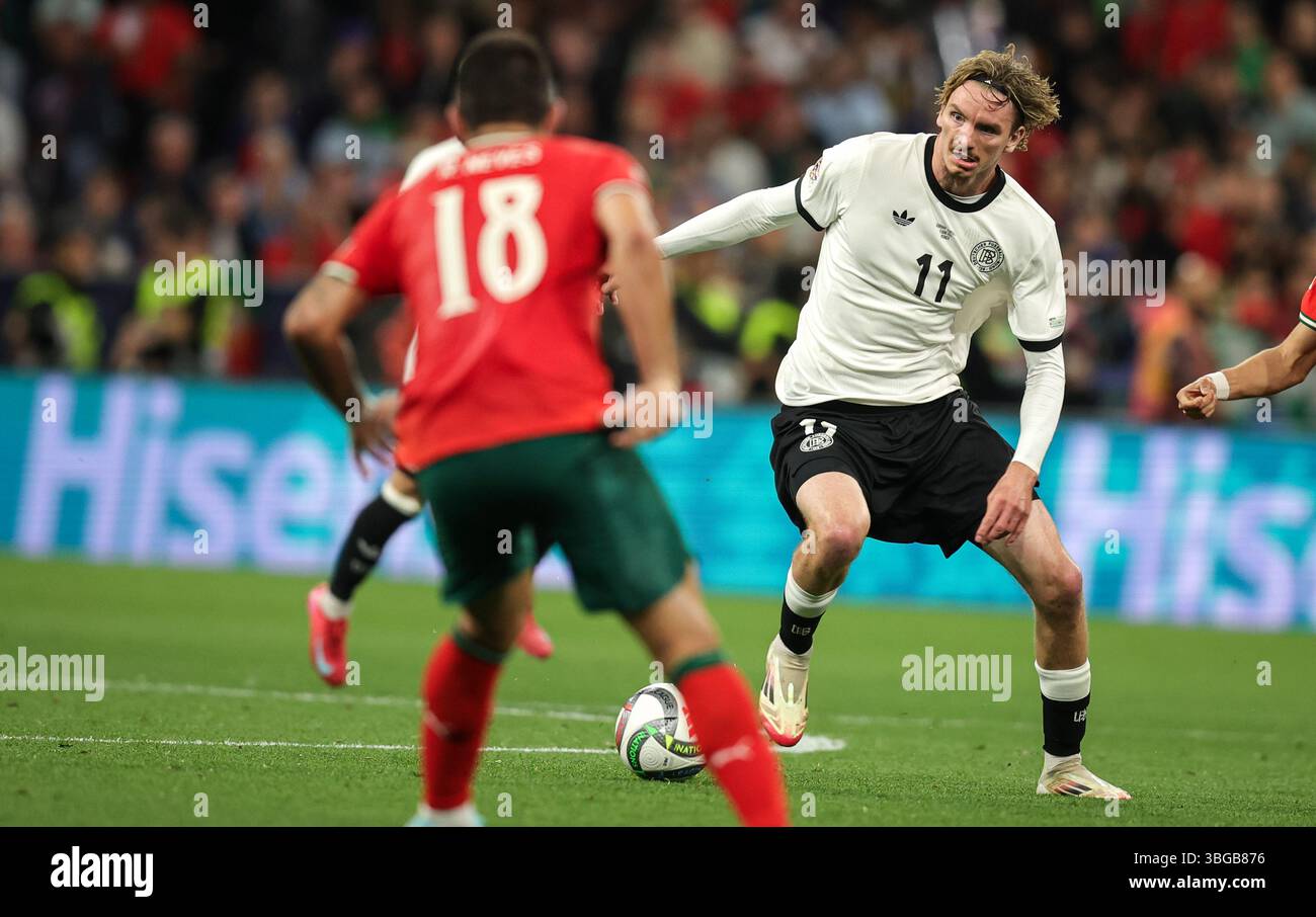 MUNICH, GERMANY - JUNE 04: Nick Woltemade of Germany during the UEFA ...
