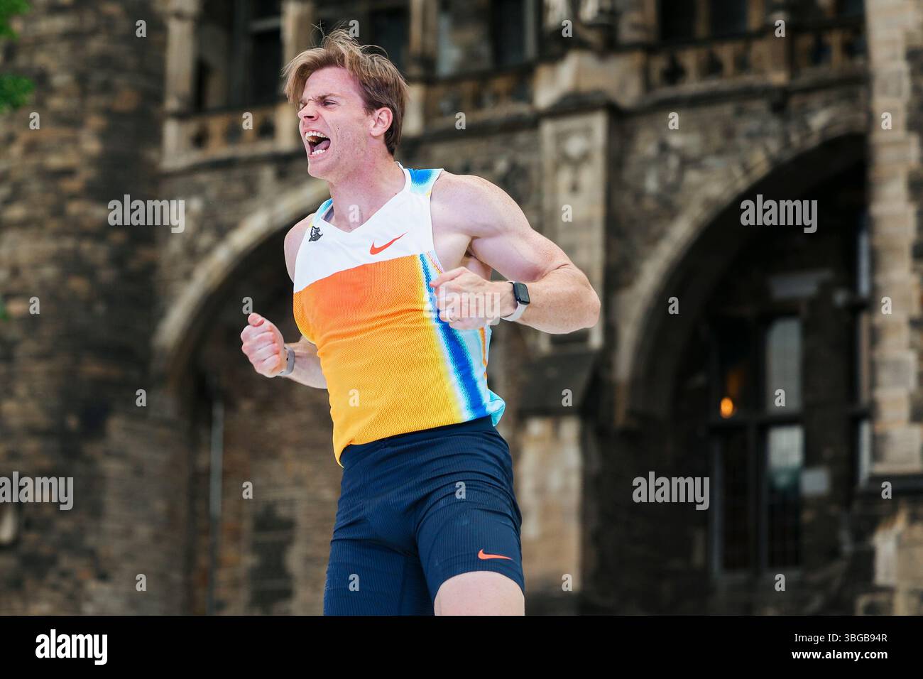 Nielsen Christopher (USA) am 04.06.2025 beim NetAachen Domspringen 2025 auf dem Katschhof in ...