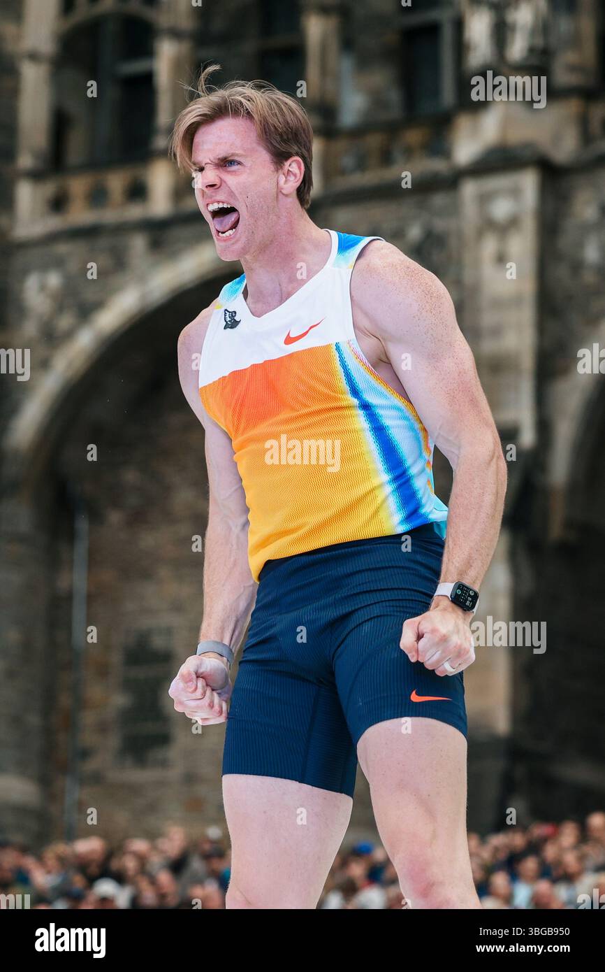 Nielsen Christopher (USA) am 04.06.2025 beim NetAachen Domspringen 2025 auf dem Katschhof in ...