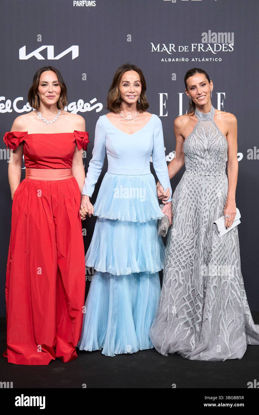 June 4, 2025, Madrid, Madrid, Spain: Tamara Falco, Isabel Preysler, Ana Boyer attends ELLE Style ...