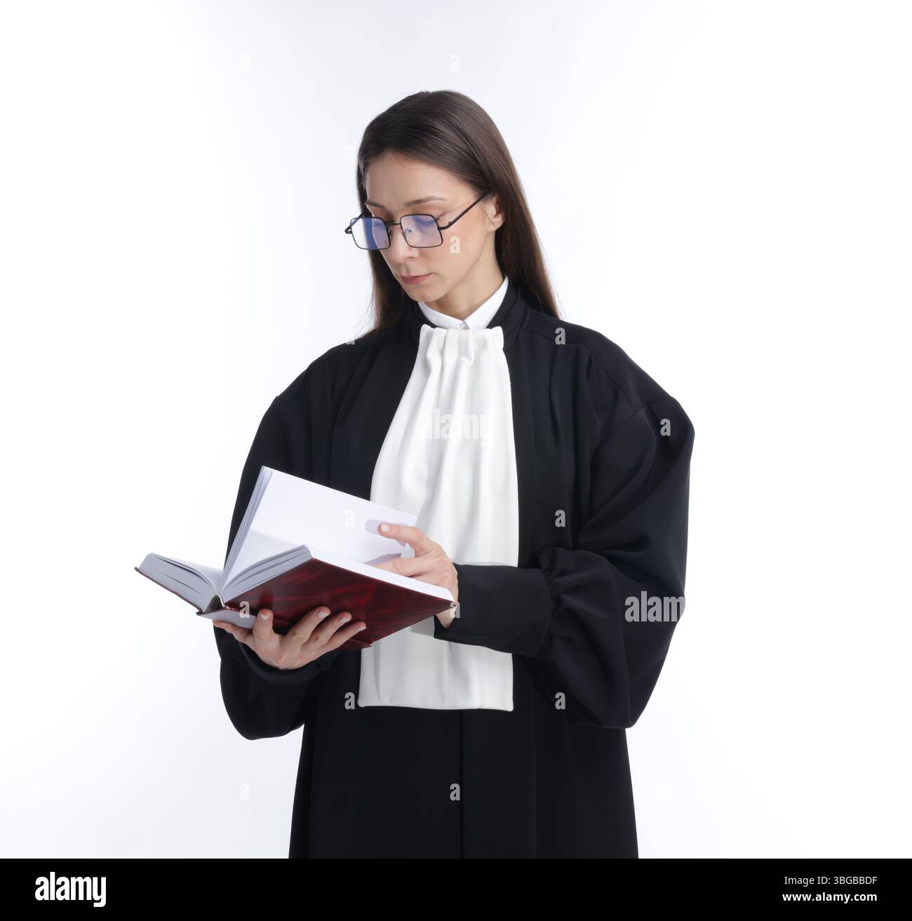 Female judge glasses in courtroom hi-res stock photography and images ...