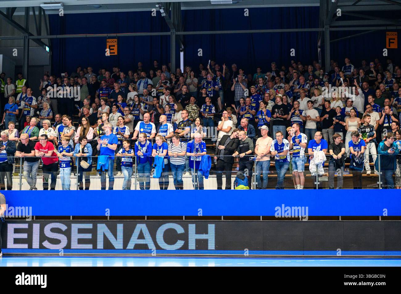 Eisenach, Deutschland. 30th May, 2025. Fans in Eisenach GER, ThSV Eisenach gegen 1 VfL Potsdam ...