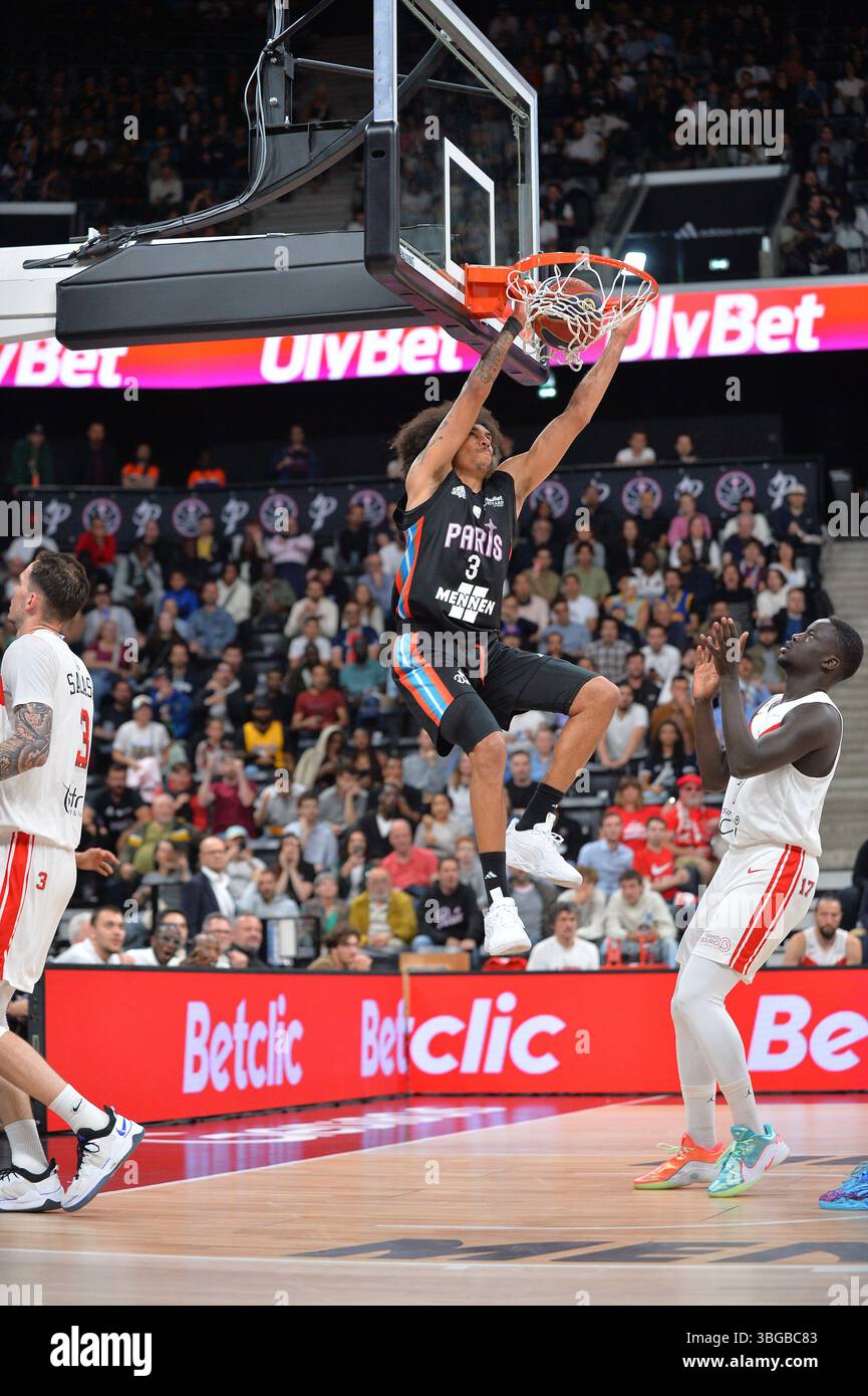 Tyson Ward from Paris Basketball during the French championship ...
