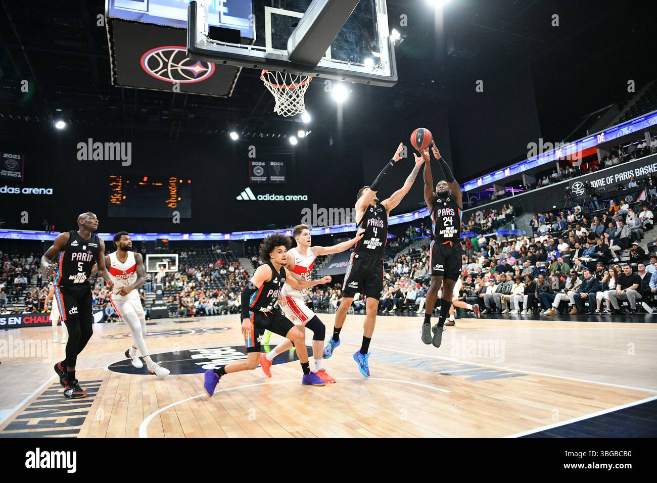Action with Paris Basketball during the French championship, Betclic ...