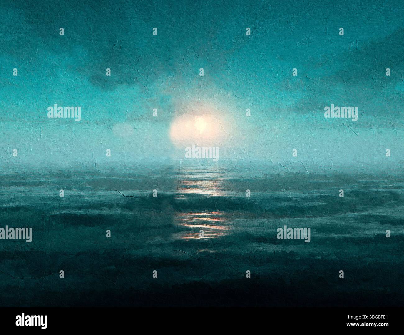 fantasy scene tranquil ocean Stock Photo - Alamy