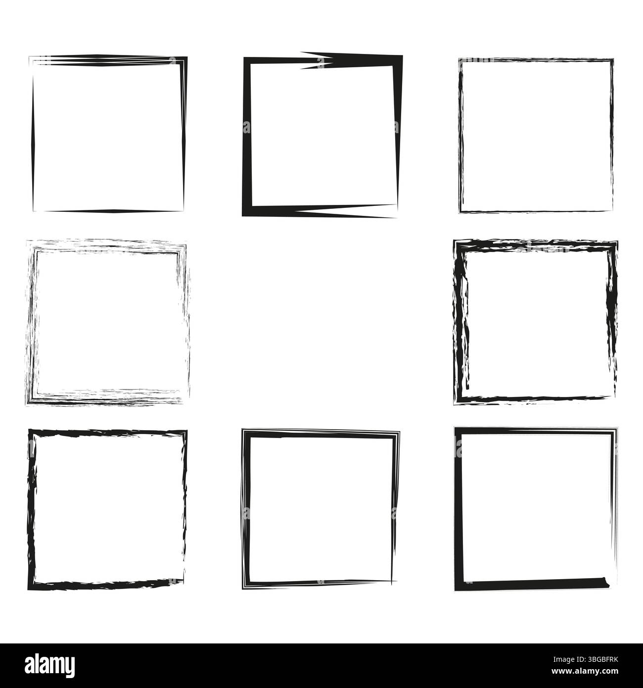 Blurred square shape. Faded box icon. Transparent vector form. Rough ...