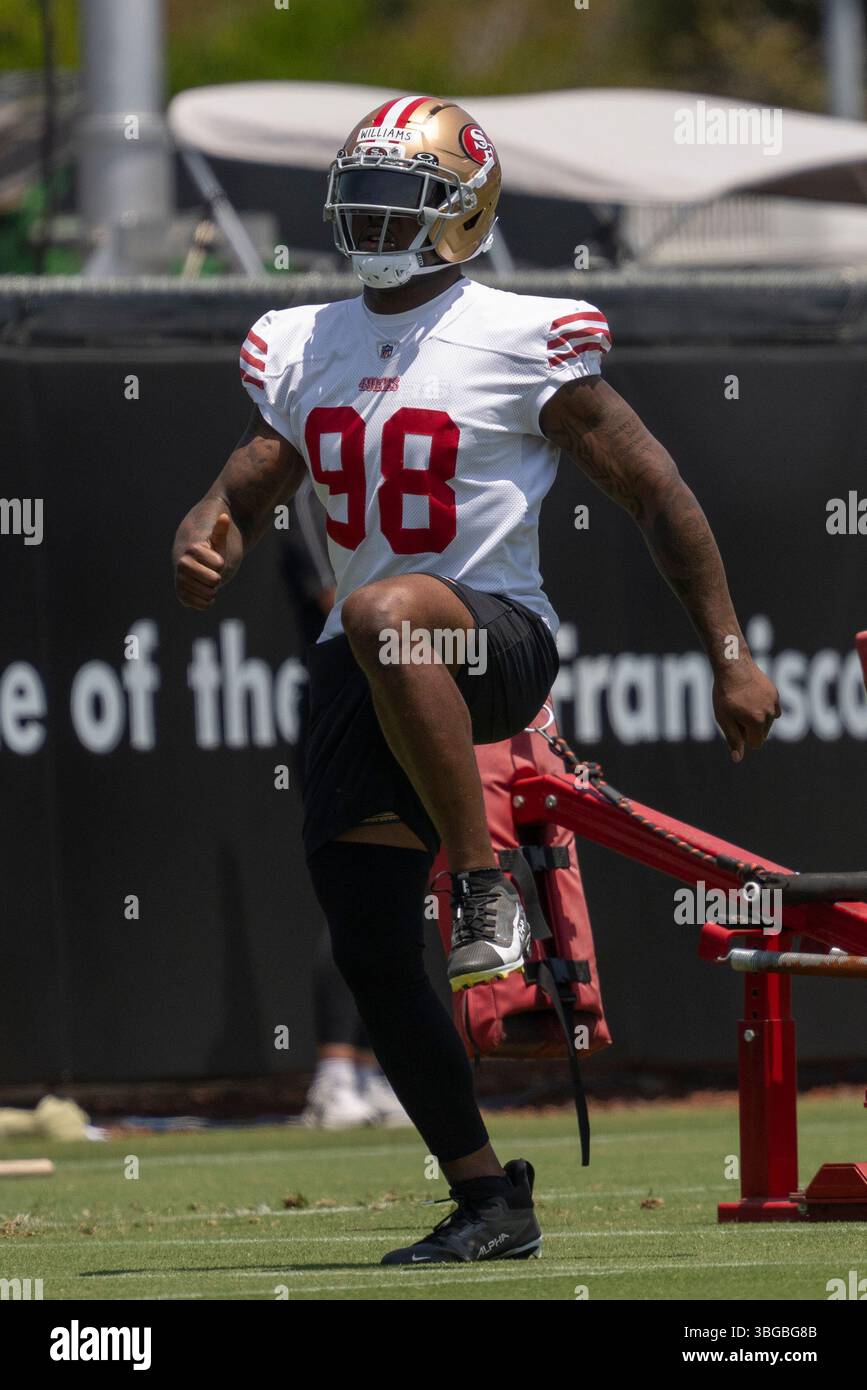 June 4, 2025; Santa Clara, CA, USA; San Francisco 49ers Mykel Williams ...