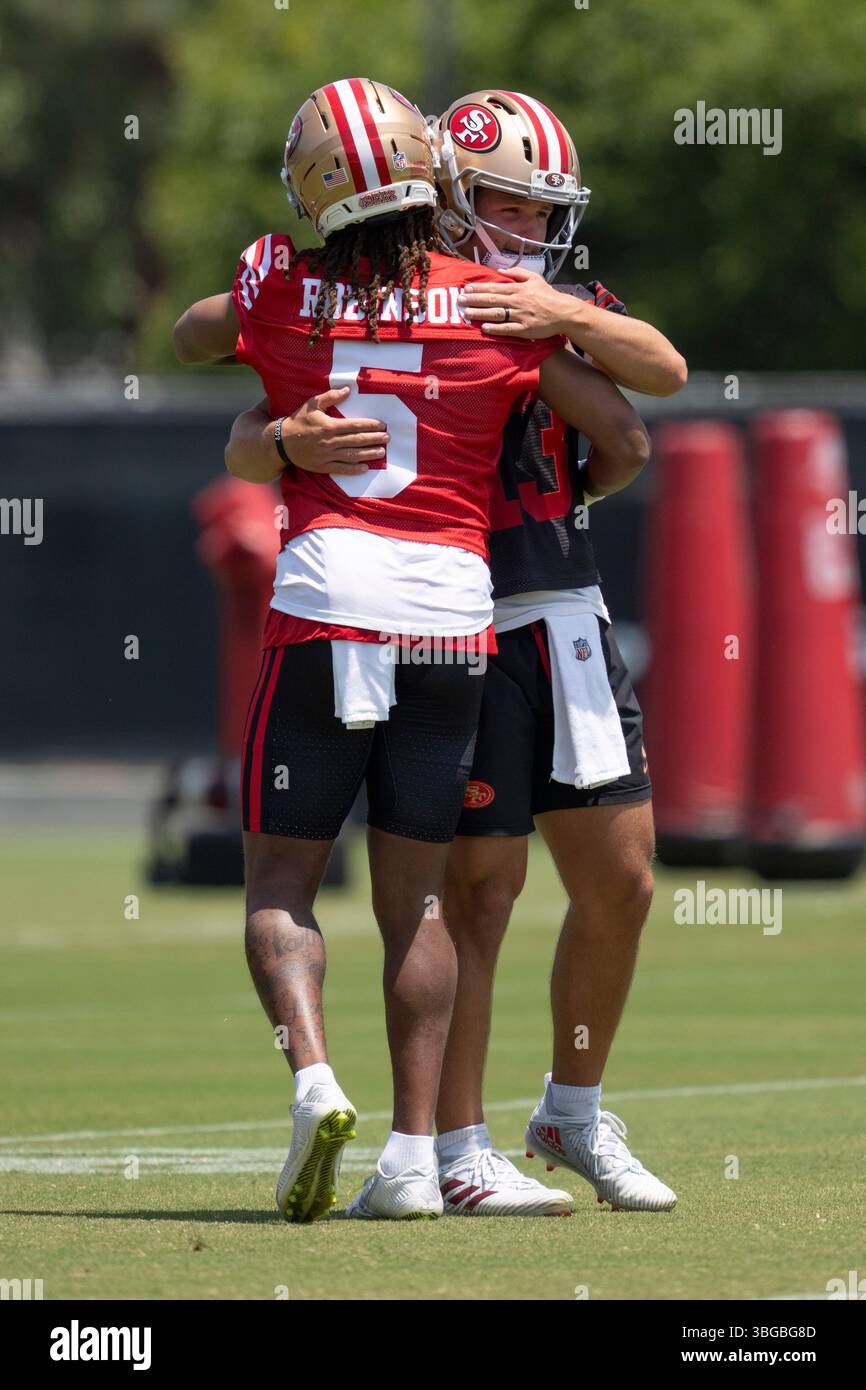 June 4, 2025; Santa Clara, CA, USA; San Francisco 49ers wide receiver ...