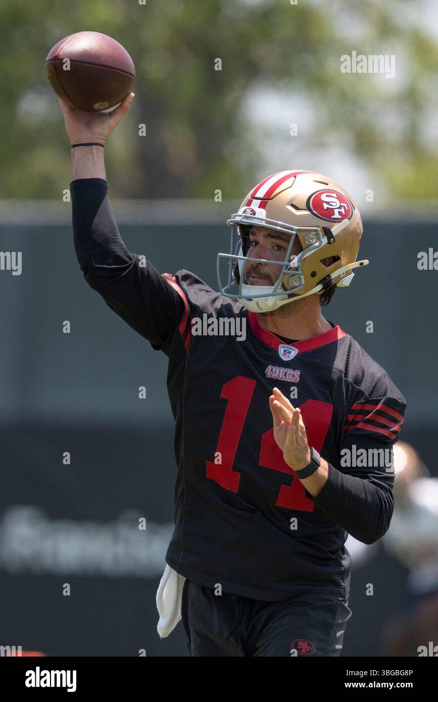 June 4, 2025; Santa Clara, CA, USA; San Francisco 49ers quarterback ...